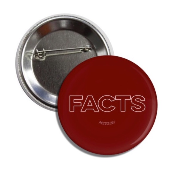 The 212 Closet | Jewelry | 2 Facts Button Pin | Poshmark